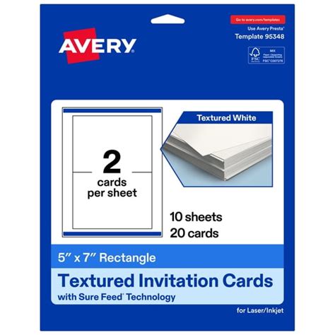 Avery Printable Matte White Square Business Cards Template 25x25 225ct