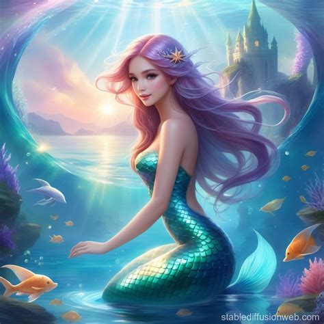 Mermaid Diagram Visualization Stable Diffusion Online