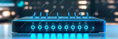 Highspeed Internet Router With Signal Strength Indicators Premium Ai Generated Image
