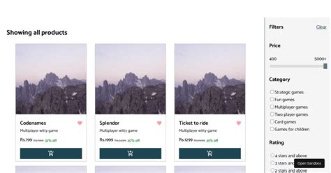final filters codesandbox