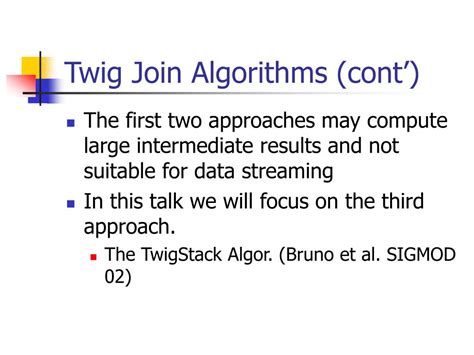 Ppt On The Optimality Of The Holistic Twig Join Algorithm Powerpoint