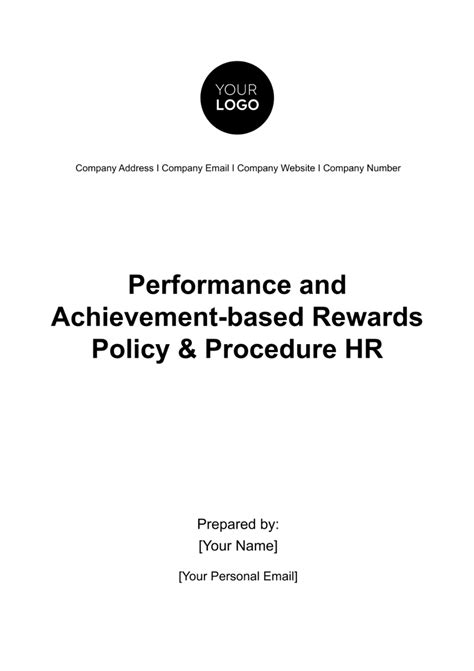 Free Performance And Achievement Based Rewards Policy And Procedure Hr Template To Edit Online