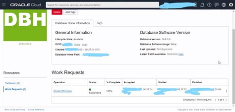 Exadata Cloud Service Creating New Database Home AristaDBA S Oracle Blog