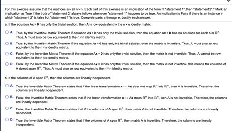 solved for this exercise assume that the matrices are all