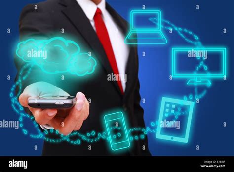 Cloud Computing Technology Concept Connection Smart Phone Network Stock Photo Alamy