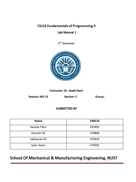 Lab Manual 1 Pdf Computer Engineering Software Development