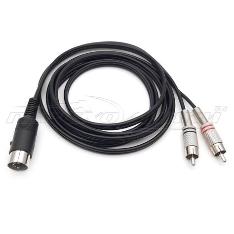Кабель 5 pin DIN to 2RCA (метал), у екрані | Перехідники ТМ.