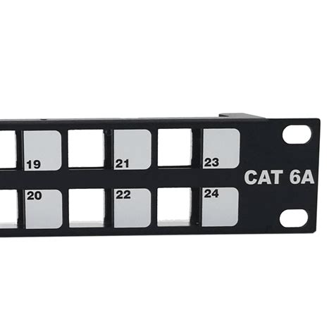 Patch Panel Pjack Angular Cat6a Blindado 24 Puertos Satra