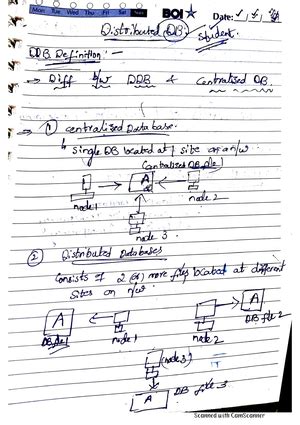 Distributed Systems Notes Distributed Systems R CSE LECTURE NOTES B IV YEAR II SEM