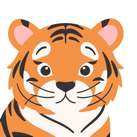 어린이 책에 대한 귀여운 호랑이 터 일러스트레이션 프리미엄 벡터