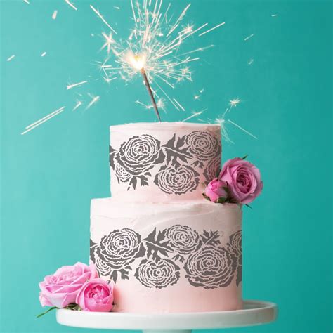 Floral And Plant Cake Stencils Confection Couture Stencils