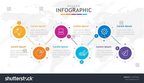 Modern Infographic Template Business Timeline Roadmap Stock Vector Royalty Free