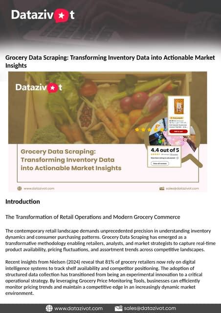 Grocery Data Scraping Transforming Inventory Data Into Actionable