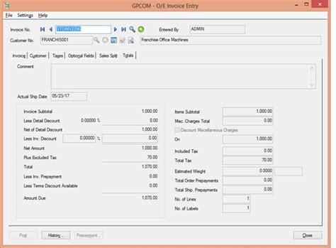 Migrate Oe Invoices From Microsoft Dynamics Gp To Sage 300 Er