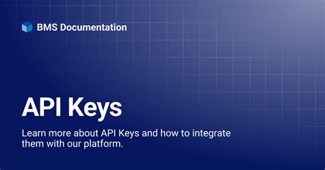 Api Keys Bms Documentation