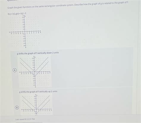 [solved] graph the given functions on the same rectangular coordinate