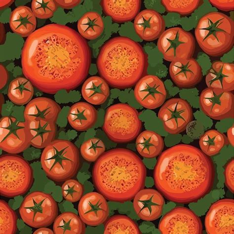 premium vector seamless colorful tomato pattern