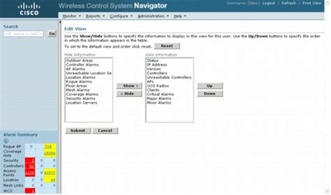 Cisco Wireless Control System Navigator Cisco