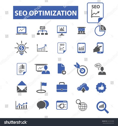 Seo Optimization Icons Stock Vector Illustration 322335308 : Shutterstock