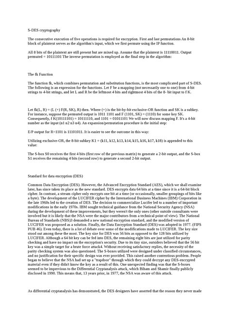 Symmetric Key Ciphers Lecture 2 S Des Cryptography The Consecutive