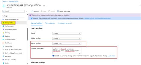 Configuring Cors And Xsrf For Streamlit Using Azure App Service Web App