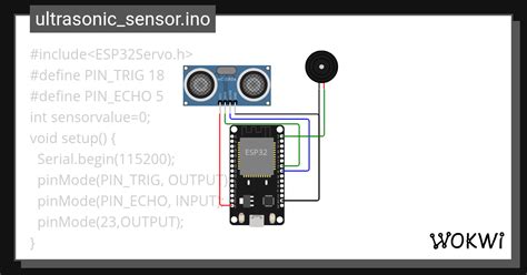 Ultrasonicsensoro Wokwi Esp32 Stm32 Arduino Simulator