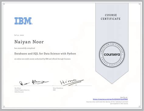 Databases And Sql For Data Science With Pythonnaiyan Noorpdf