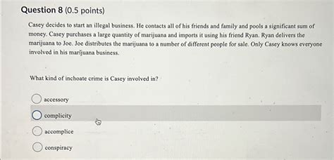 Solved Question Points Casey Decides To Start An Chegg Com