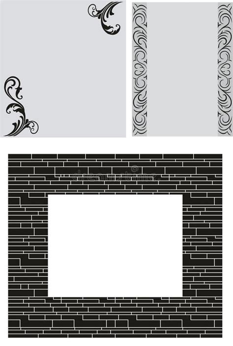 Floral Border Pattern Frame Design Vector Illustration Stock Vector
