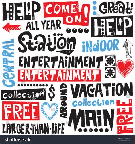 Hand Drawn Lettering Design Elements Stock Vector Royalty Free 75978286 Shutterstock