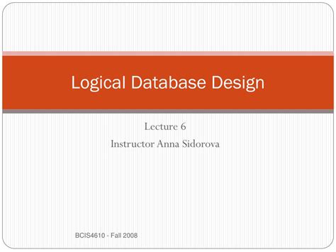 PPT Logical Database Design PowerPoint Presentation Free Download ID