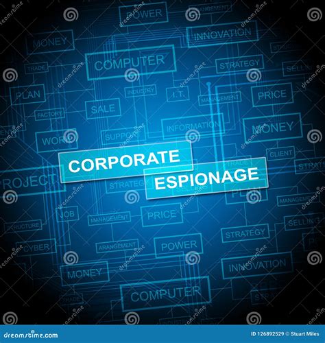 Corporate Espionage Covert Cyber Hacking 2d Illustration Stock Illustration Illustration Of