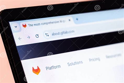 New York Usa January 10 2025 Gitlab Devops Platform And Software Solutions Website Homepage