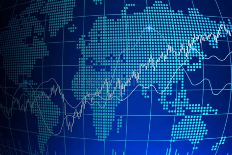 Candlestick Chart Line Graph And Bar Chart World Stock Market Index