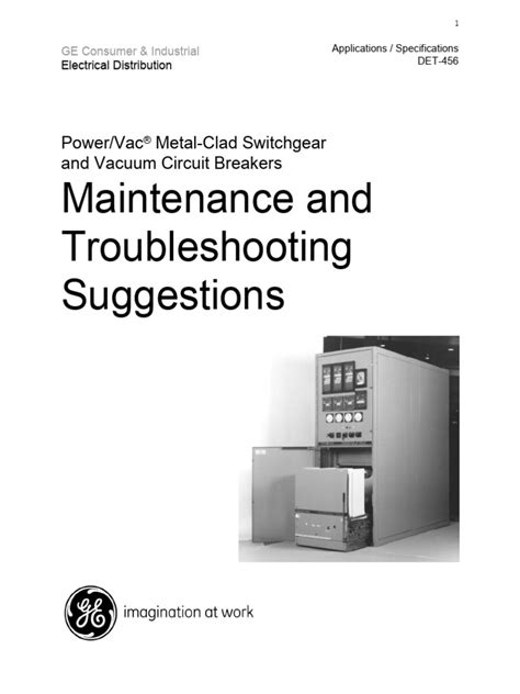 Det 456 Powervac Metal Clad Switchgear And Vacuum Circuit Breakers Maintenance And