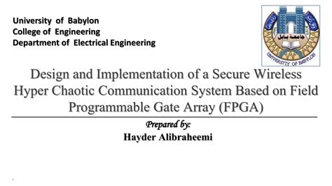 Seminar Hyperchaotic Communication System Based On Fpgapptx