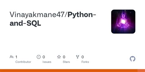Github Vinayakmane Python And Sql