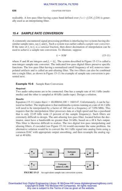 Multirate Digital Filters