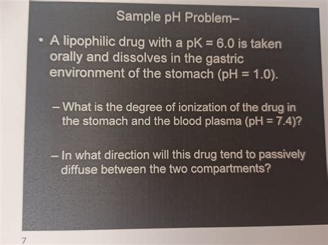 Solved A Lipophilic Drug With A PK Is Taken Orally And Chegg Com