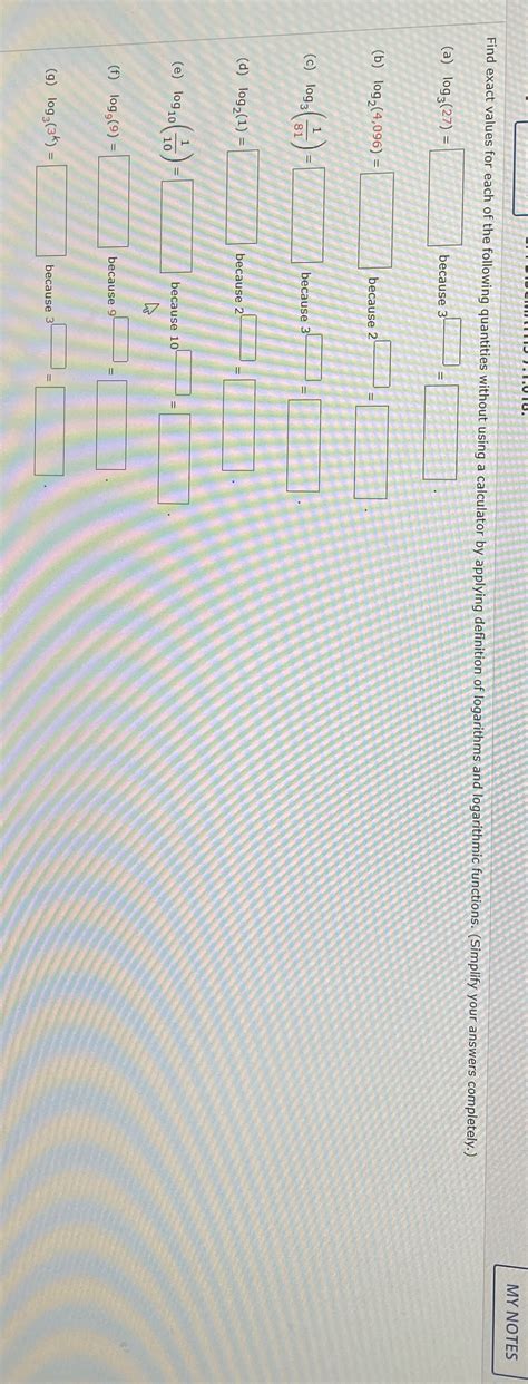 solved find exact values for each of the following
