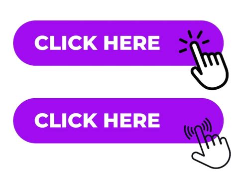 Premium Vector Vector Click Here Button With Hand Pointer Clicking Click Here