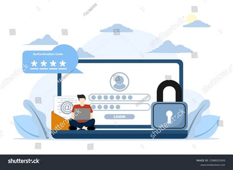 Two Step Verification Concept Otp Authentication Stock Vector Royalty Free 2388023543