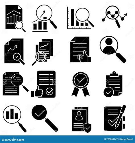 Inspection Icon Vector Set Testing Illustration Sign Collection Check