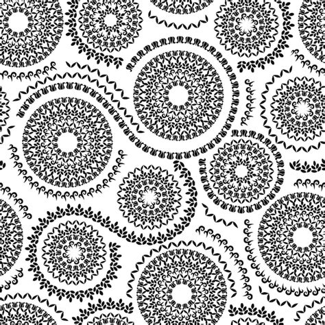 Premium Vector Abstract Seamless Pattern Circular Ornament
