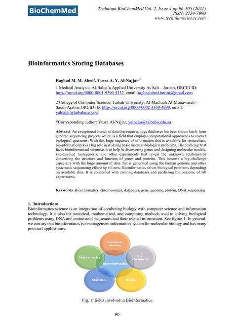Pdf Bioinformatics Storing Databases