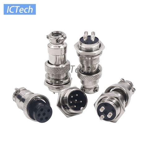 1set Gx16 Connector Male And Female Aviation Socket Plug 2pin 3pin 4pin 5pin 6pin 7pin 8pin 9pin