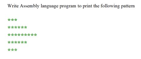 Solved Write Assembly Language Program To Print The
