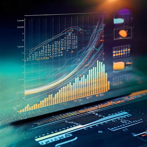 Data Analytics Concept Featuring Numbers And Graphs Ai Content