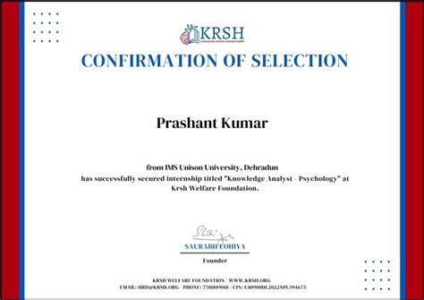 Prashant Kumar On Linkedin Opportunity Experience Share Hr Psychology Internship