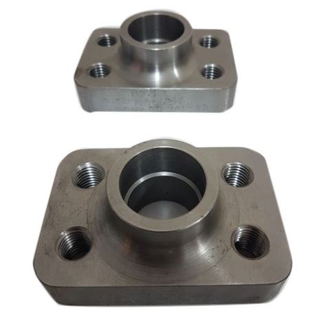 Medium Alloy Steel Fine Finish Machined Components Rectangular Flange